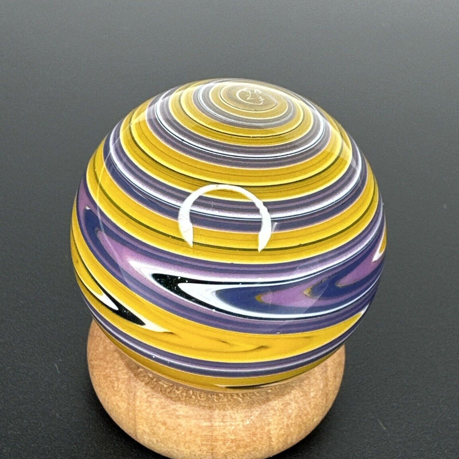 Contemporary Art Glass Marble Handmade 1.54 Wigwag MIB - Etsy