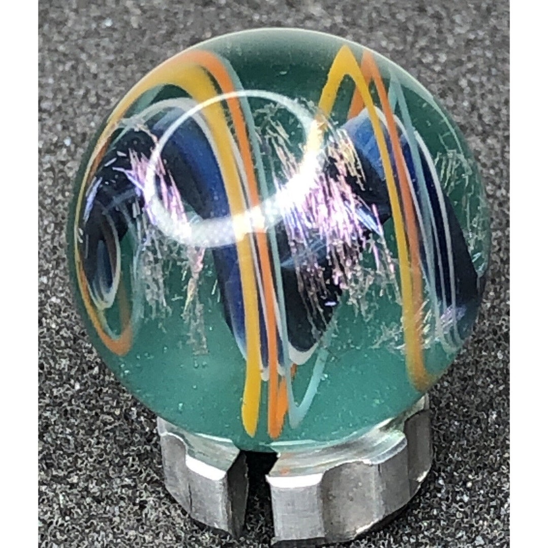 Handmade Contemporary Glass Art Marble .97 Dichroic Swirl MIB - Etsy