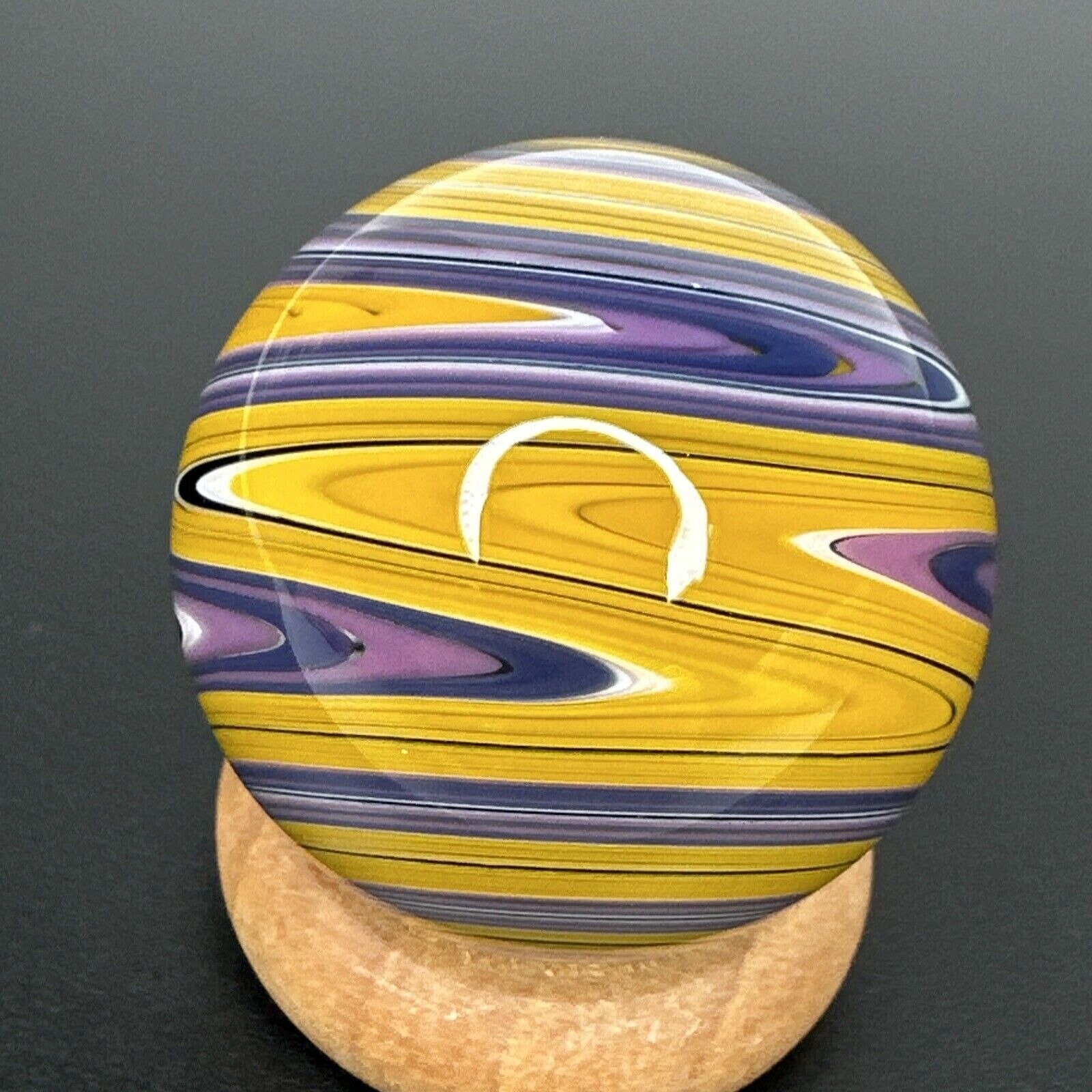 Contemporary Art Glass Marble Handmade 1.54 Wigwag MIB - Etsy