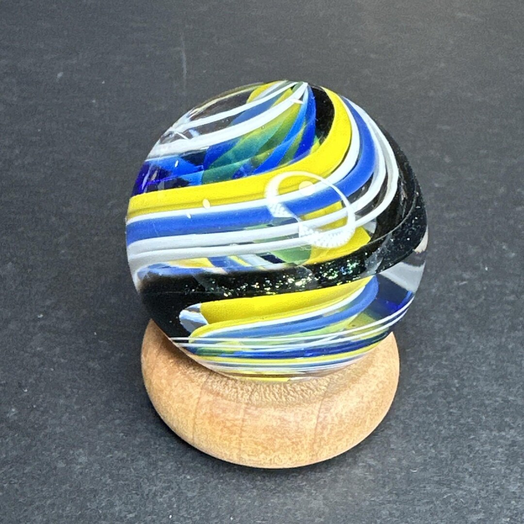 Contemporary Handmade Art Glass Marble 1.54