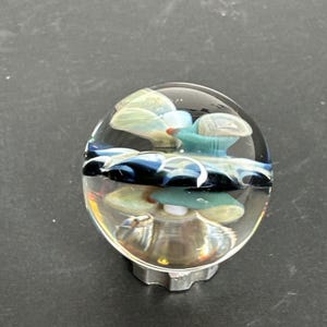 Handmade Contemporary Art Glass Marble 1.04" Two Face Implosion MIB ...
