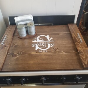 Stove Cover noodle Board Split Monogram - Etsy