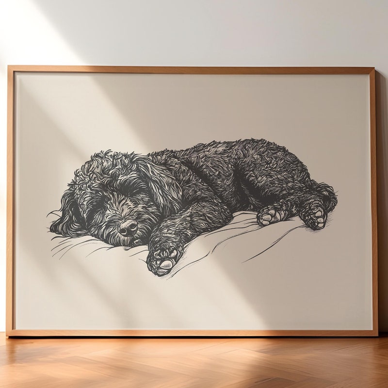 Labradoodle Office Print - Etsy UK