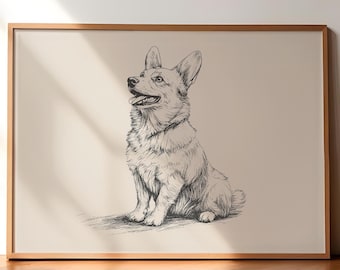 corgi drawing