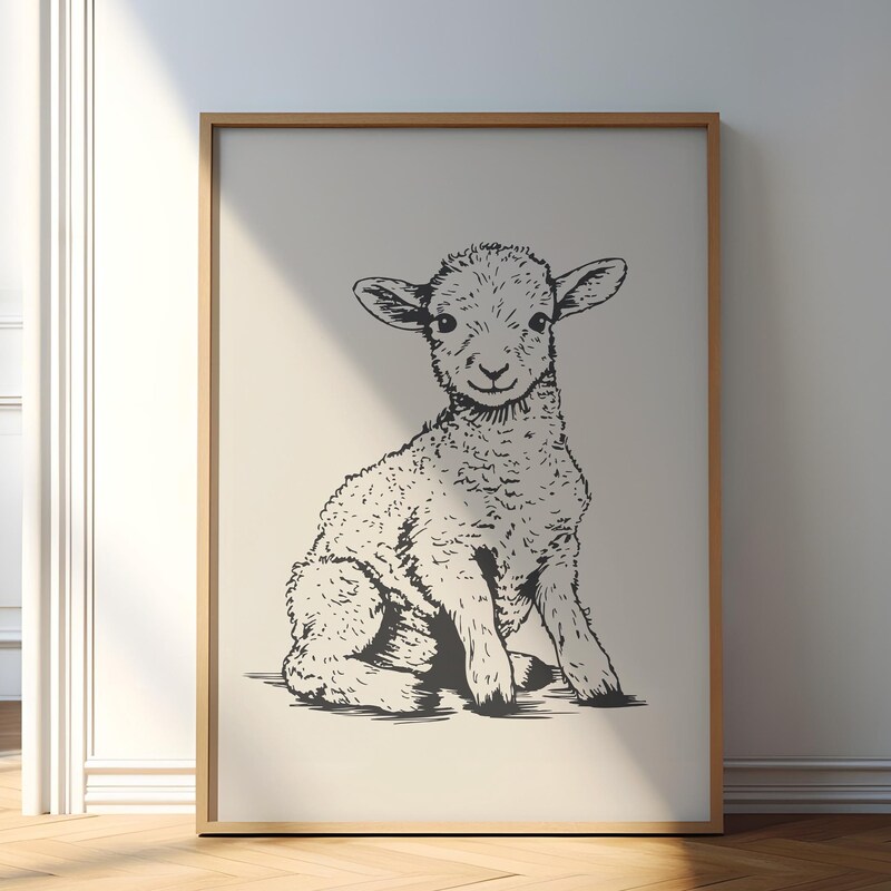 Lamb Print - Etsy
