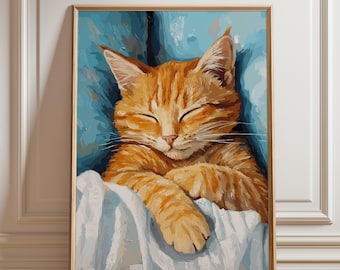 orange kitten sleeping