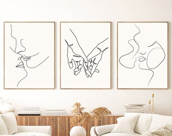 3 Set Line Prints - Etsy