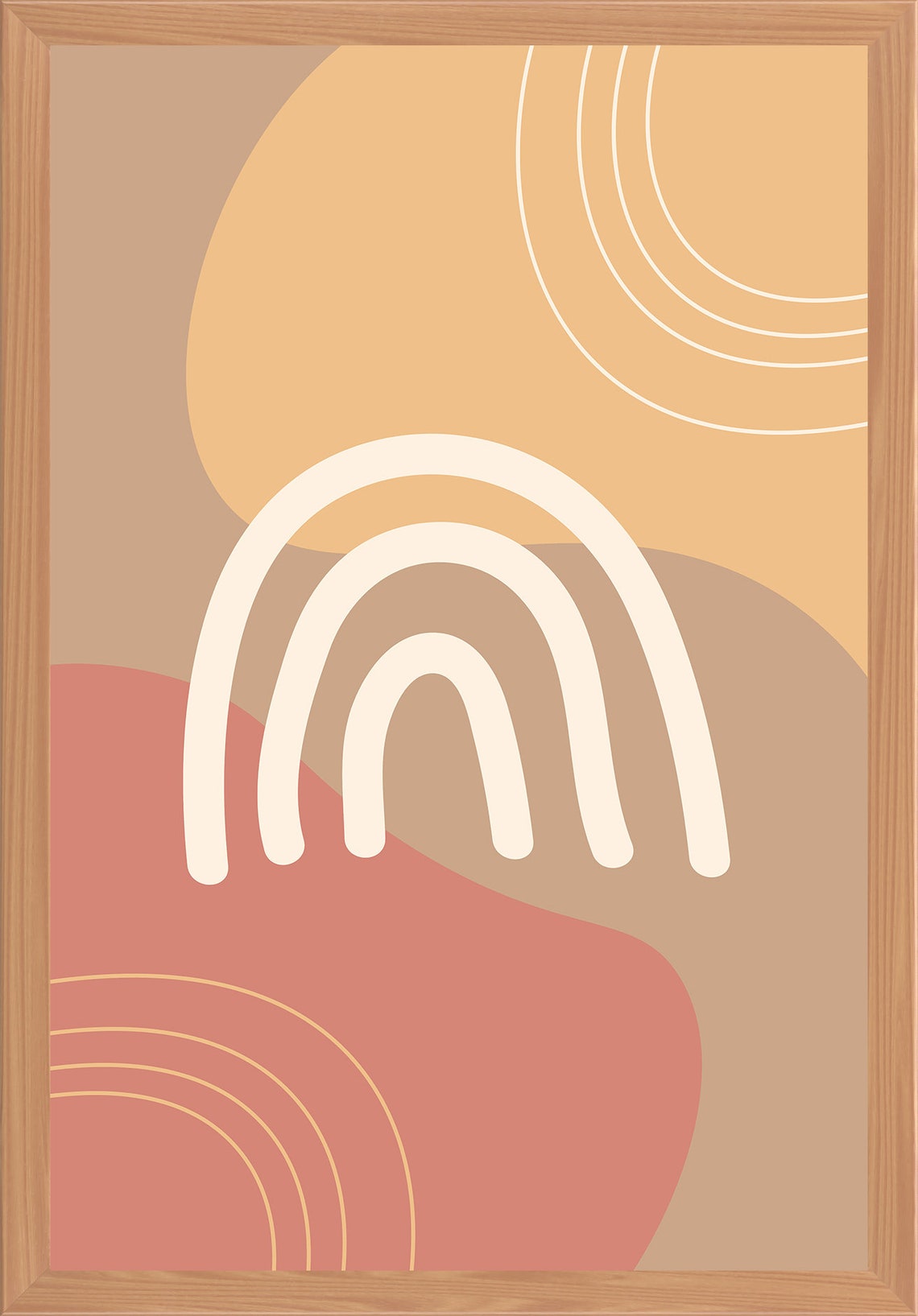 Abstract rainbow print Minimalist wall art Rainbow abstract | Etsy