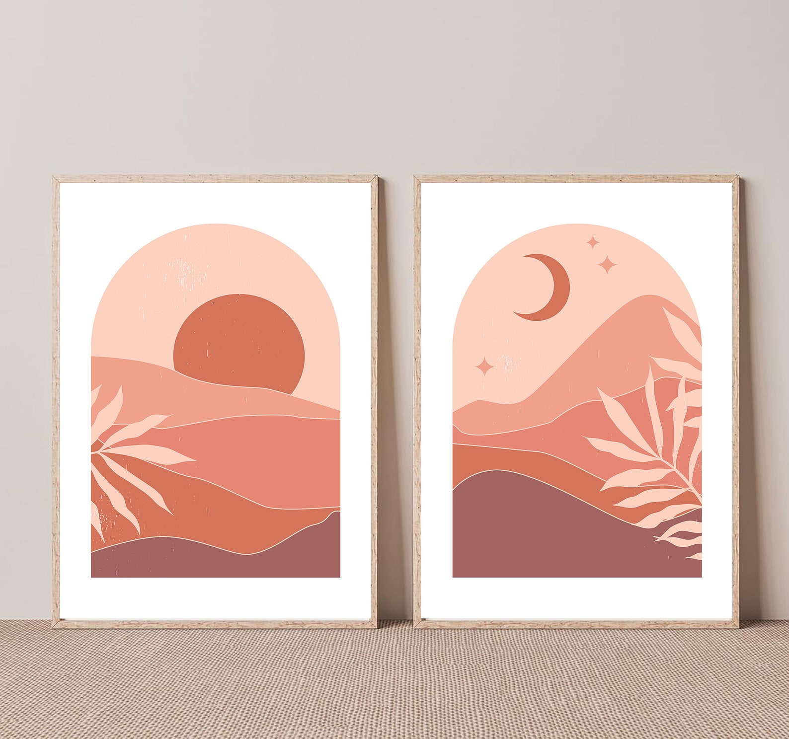 Boho Sun and Moon Print Moon Boho Poster Boho Sun Art Boho - Etsy