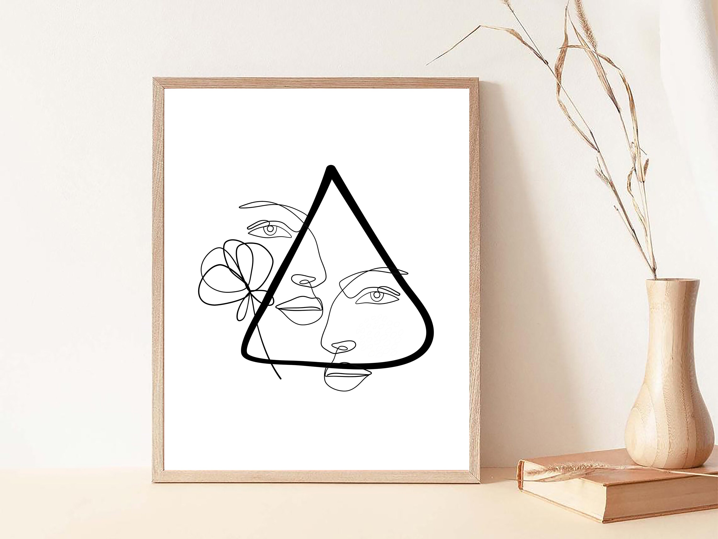 Flower Female Art Abstract Woman Print Modern Abstract Woman - Etsy