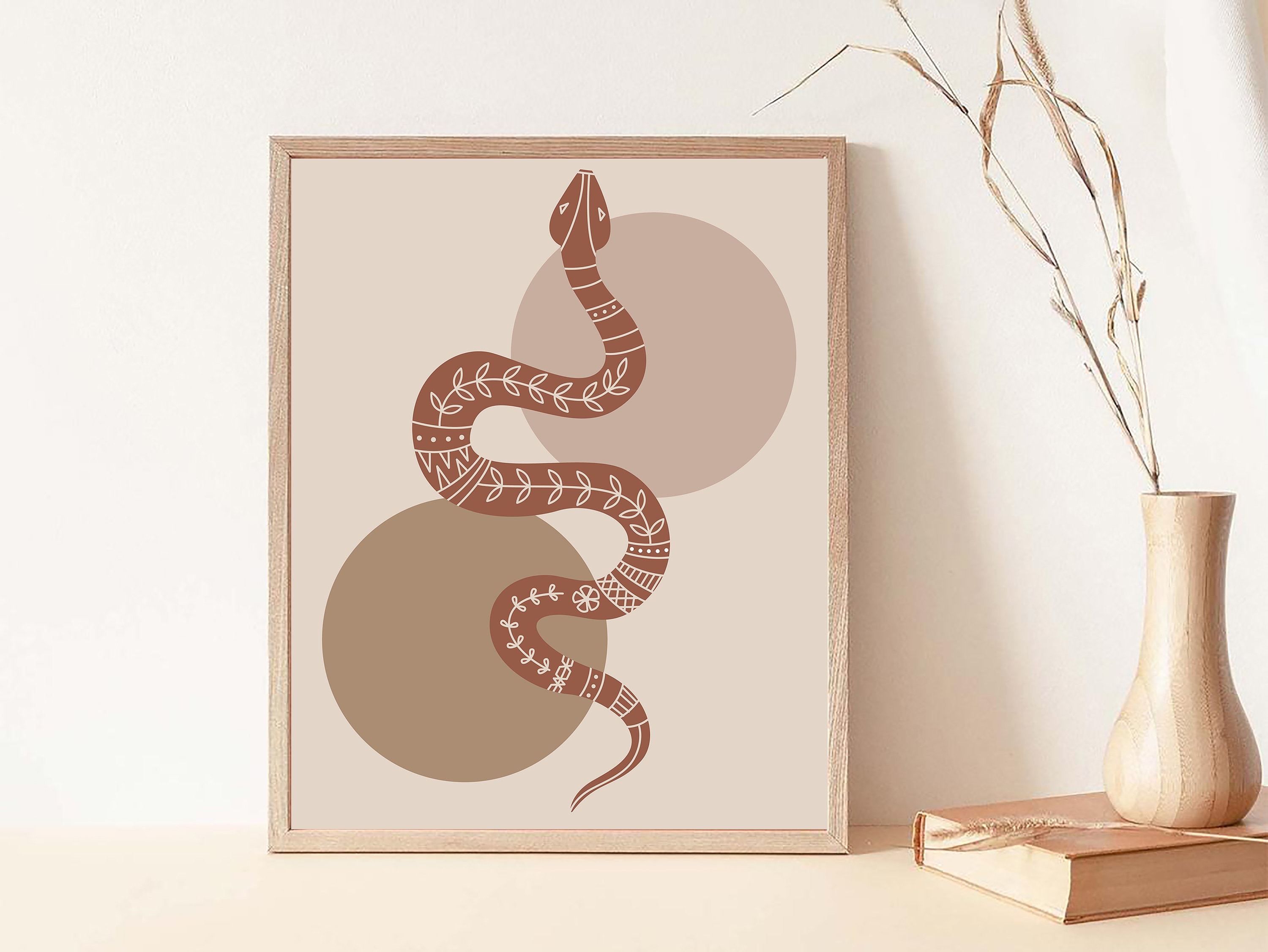 Snake Boho Print Modern Boho Art Snake Art Print Bohemian - Etsy UK