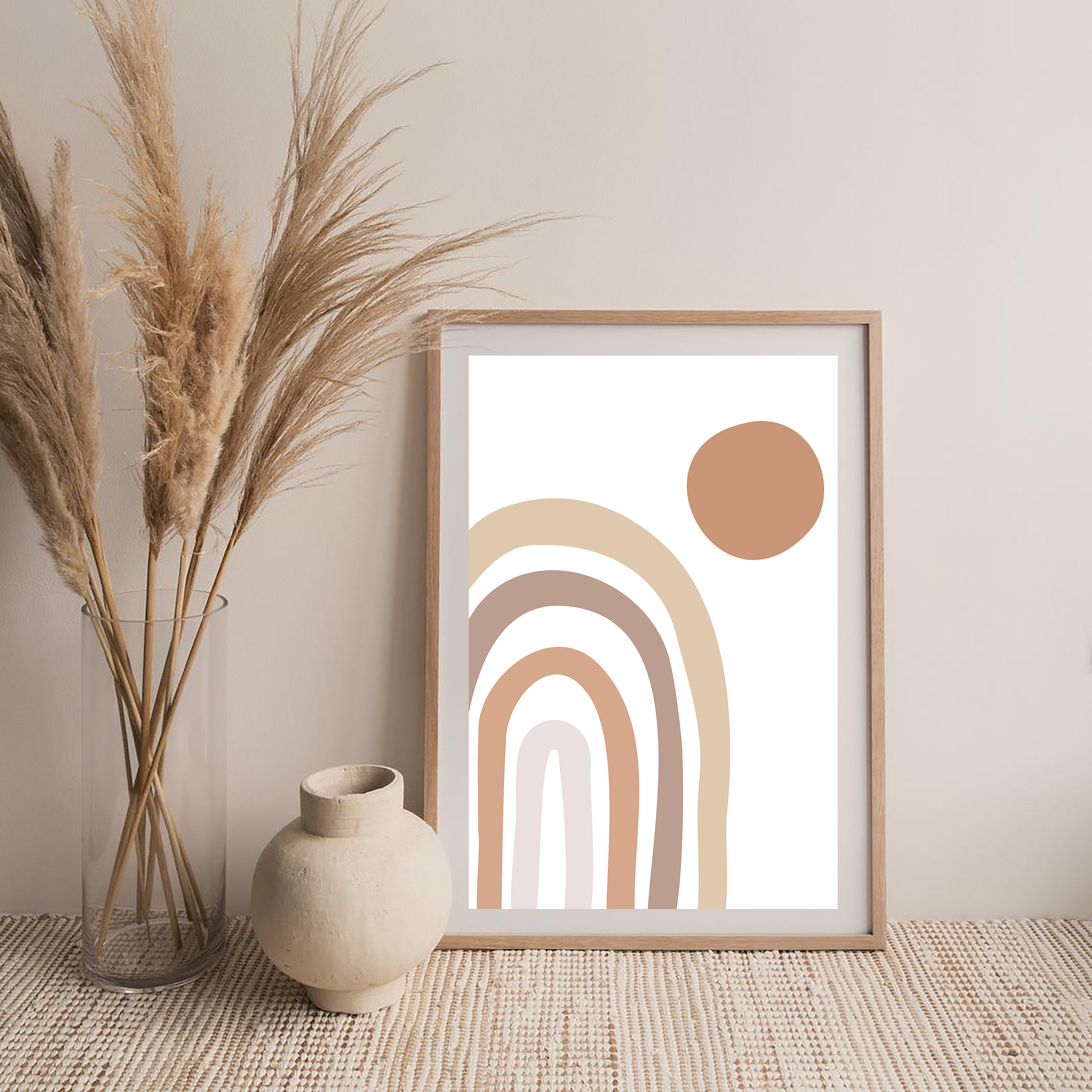 Boho Prints Set of 5 Color Block Set Mid Century Prints Set - Etsy