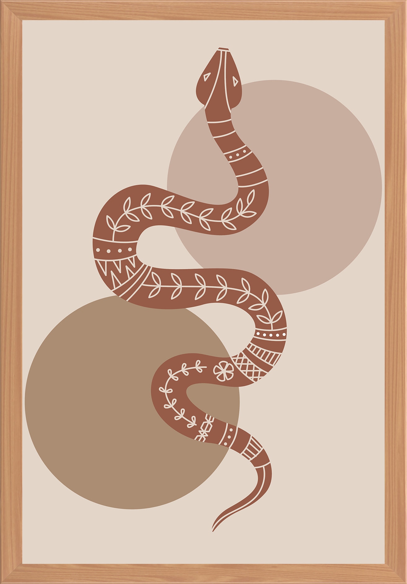 Snake Boho Print Modern Boho Art Snake Art Print Bohemian - Etsy UK