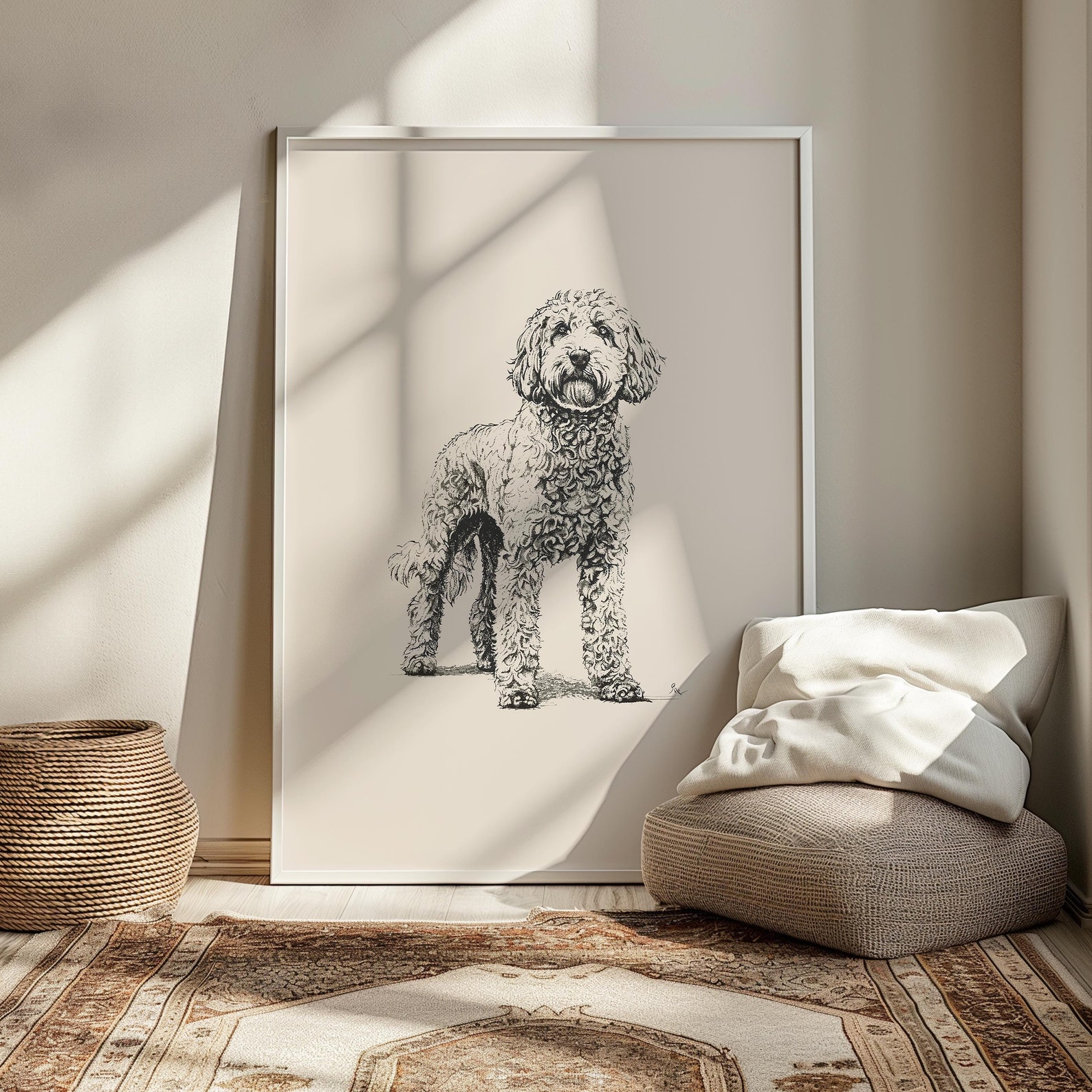 Goldendoodle Sketch Poster: Vintage Dog Wall Art, PRINTED AND SHIPPED ...