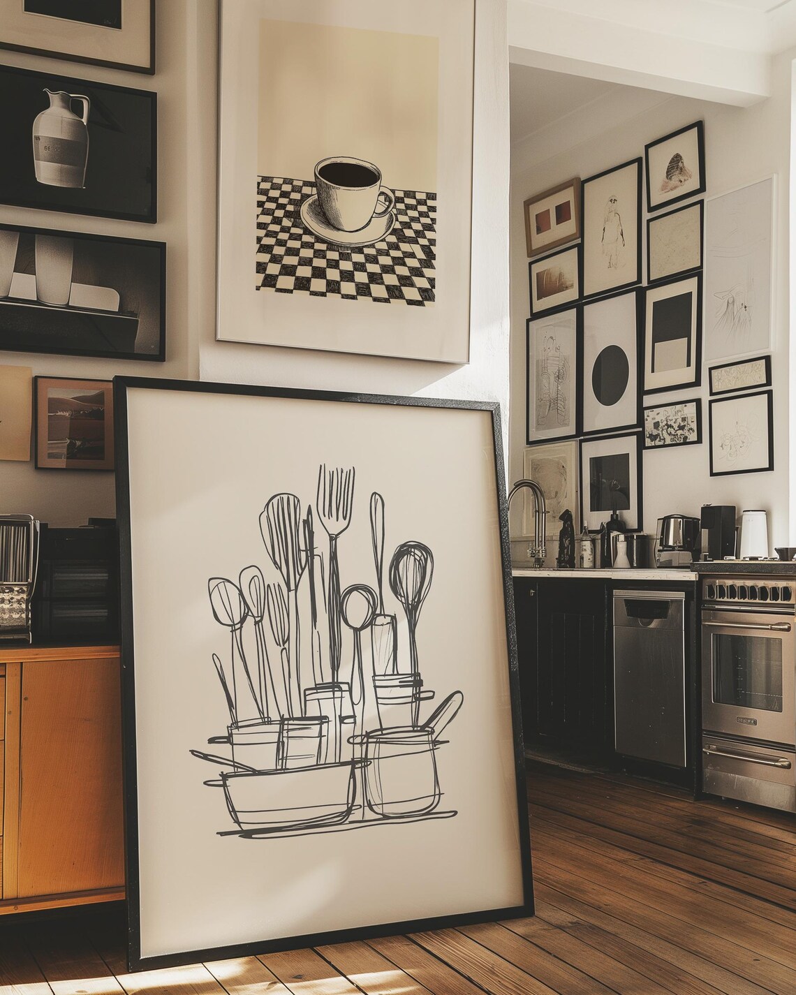 Rustic Utensils Poster, Kitchen Vintage Prints, Farmhouse Kitchen Decor ...