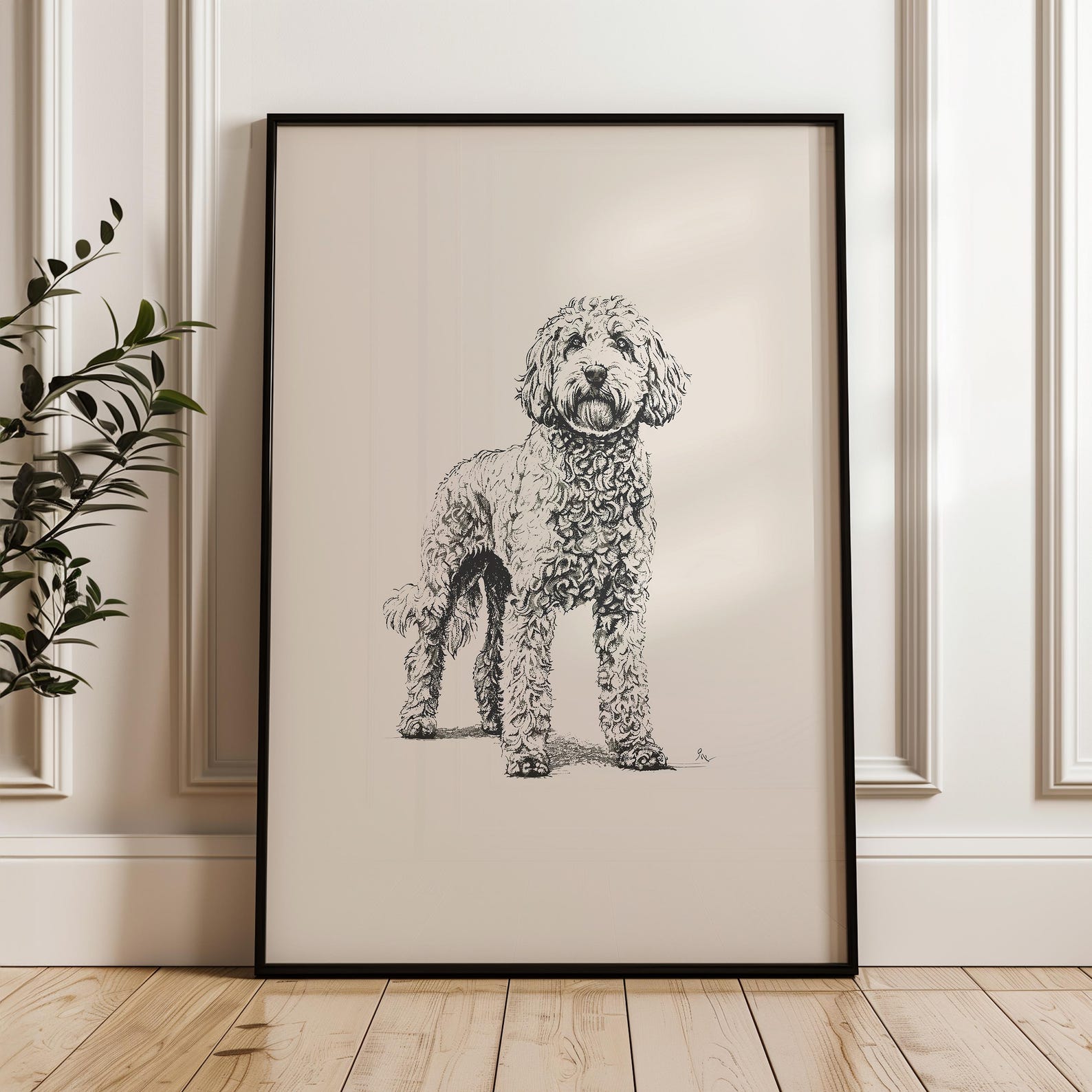 Goldendoodle Sketch Poster: Vintage Dog Wall Art, PRINTED AND SHIPPED ...