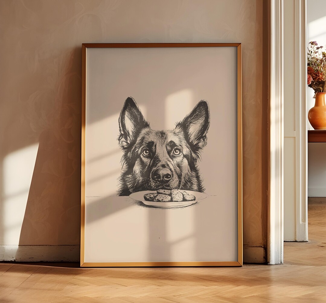 German Shepherd Kitchen Print: Vintage Dog Art (digital Download) - Etsy