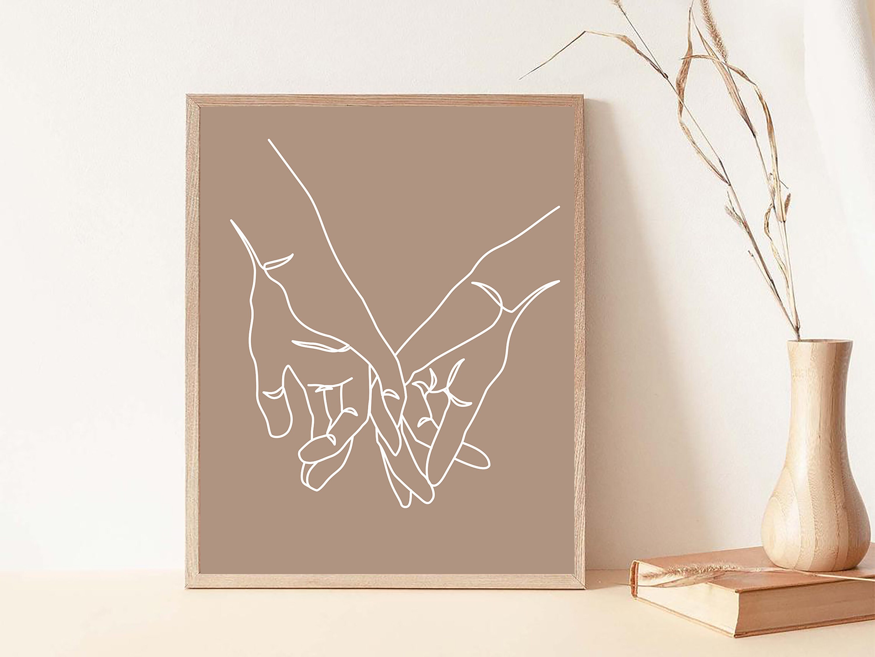 Abstract Print Fine Line Hands Print Couple Print One Line - Etsy