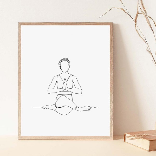 Yoga Line Art - Etsy