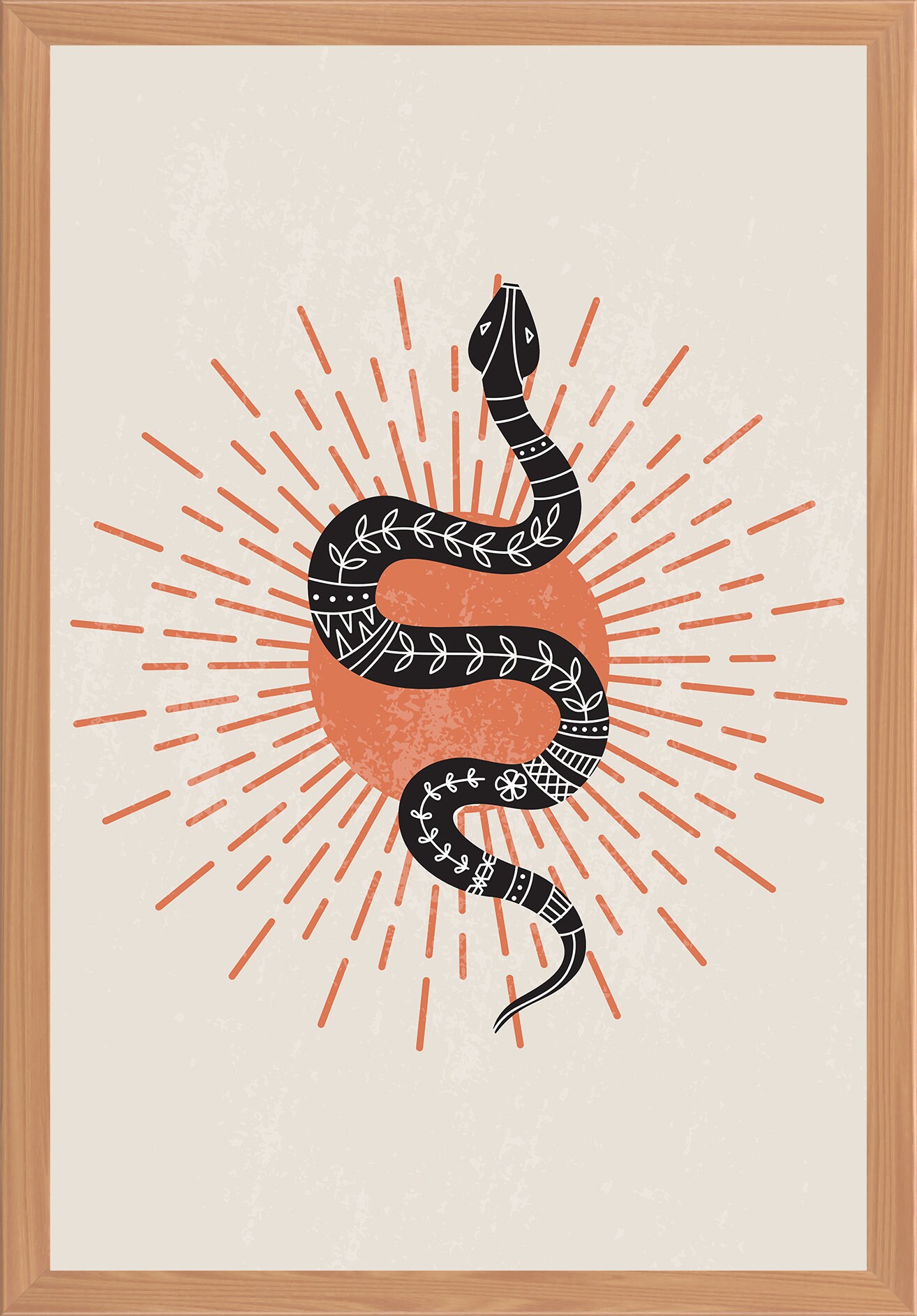 Snake Boho Print Bohemian Art Print Snake Boho Art Boho - Etsy