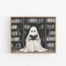 Vintage Library Ghost Print, Ghost Reading Book Print, Ghost Wall Art ...