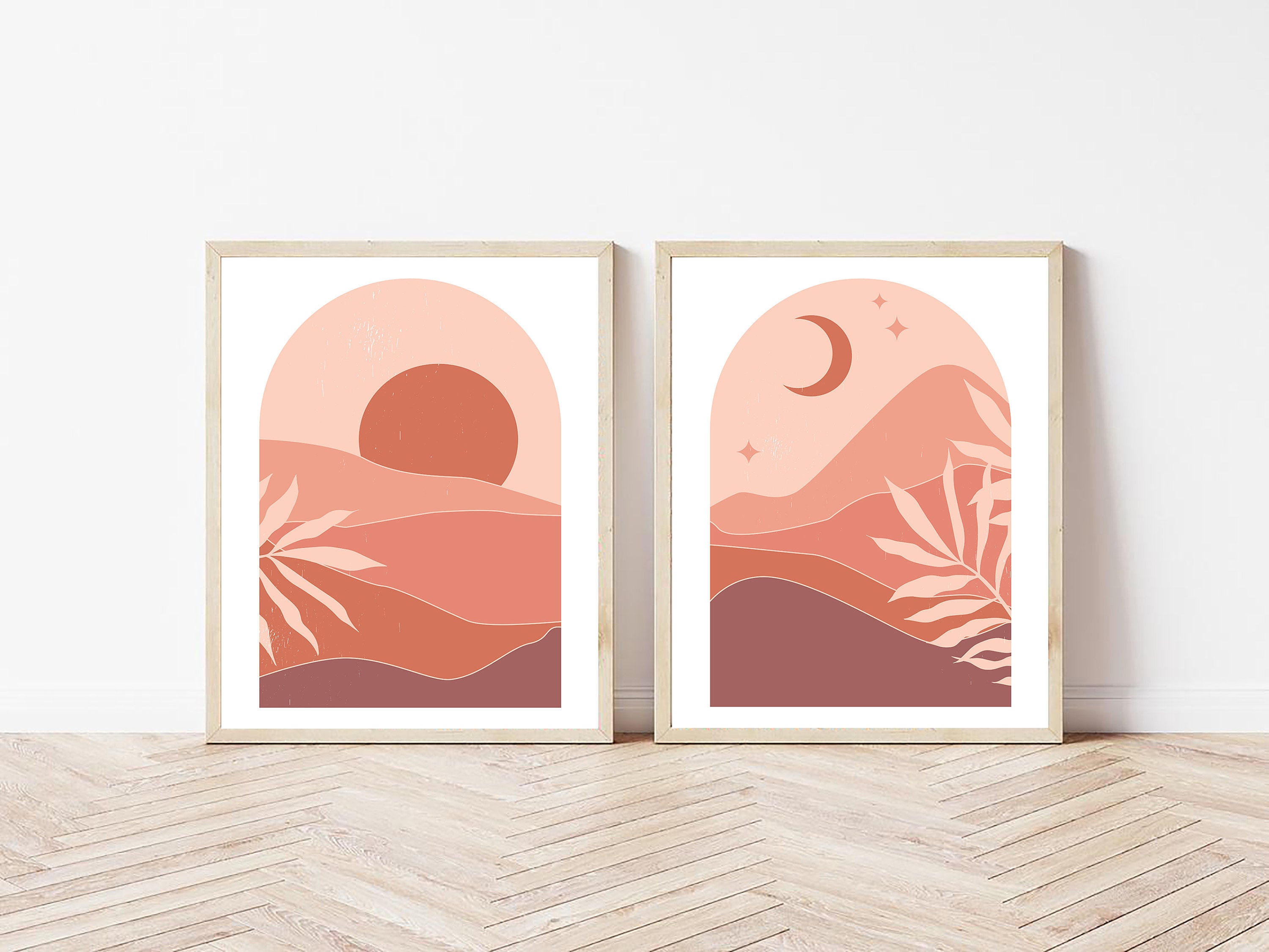 Boho Sun and Moon Print Moon Boho Poster Boho Sun Art Boho - Etsy