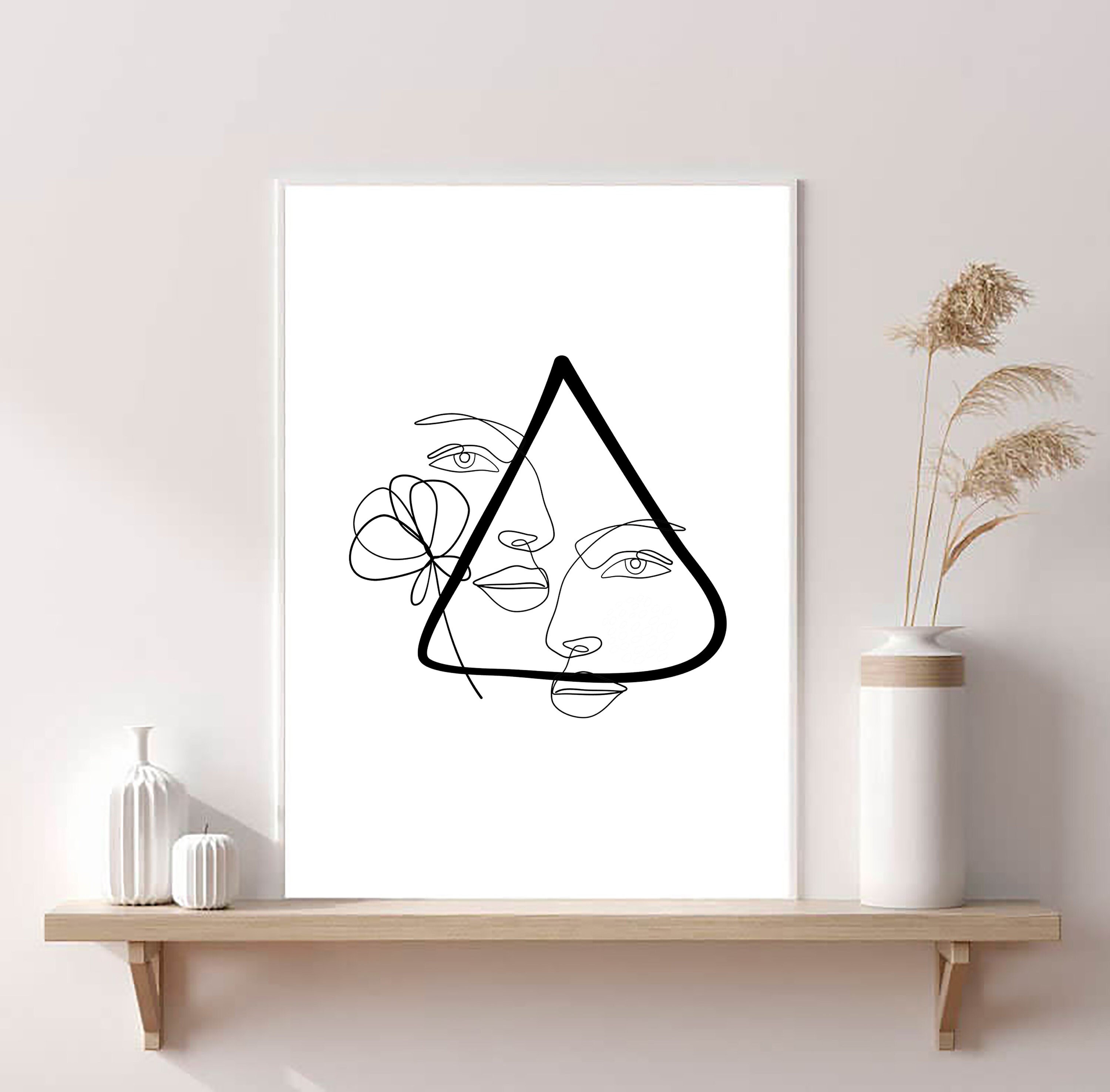 Flower Female Art Abstract Woman Print Modern Abstract Woman - Etsy