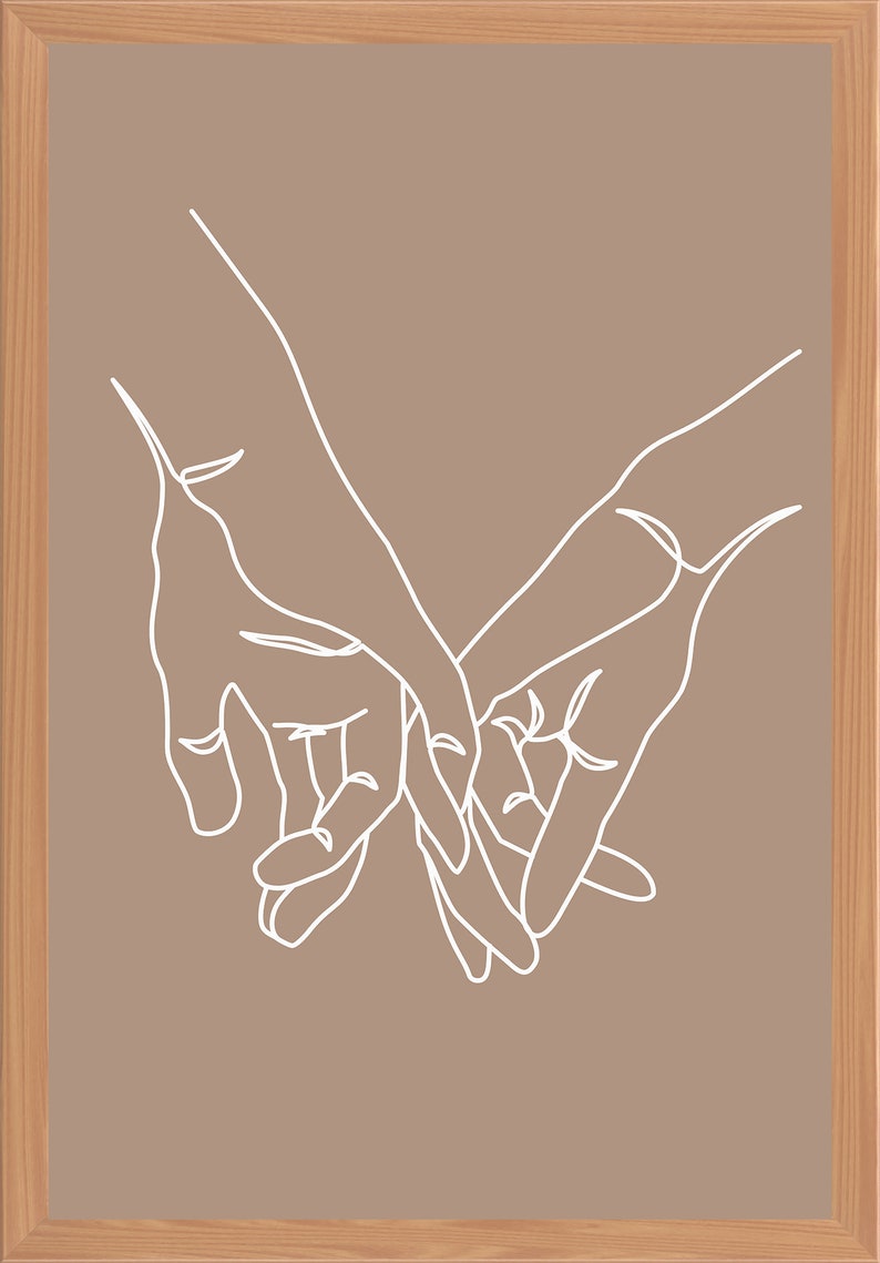 Abstract Print Fine Line Hands Print Couple Print One Line - Etsy