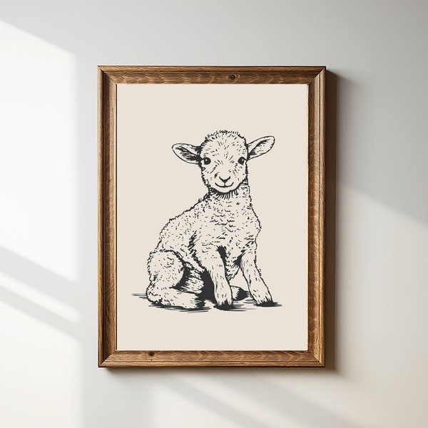 Lamb Print - Etsy