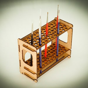 Vertical Brush Holder Paintbrush Holder Stand Paint Brushes Square and ...