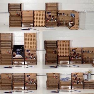 Modular Storage Paint Rack Cabinet Organizer Drawers Miniature GW ...