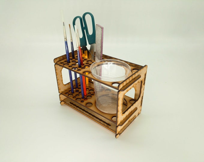 Brush and Tool Holder With Water Cup Creative Gift Compact - Etsy
