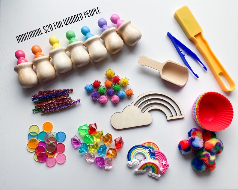 Rainbow Sensory Bin | Etsy