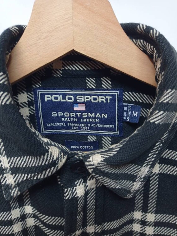 Vintage 90s Polo Sport Ralph Lauren Sportman Plaid Fl… - Gem