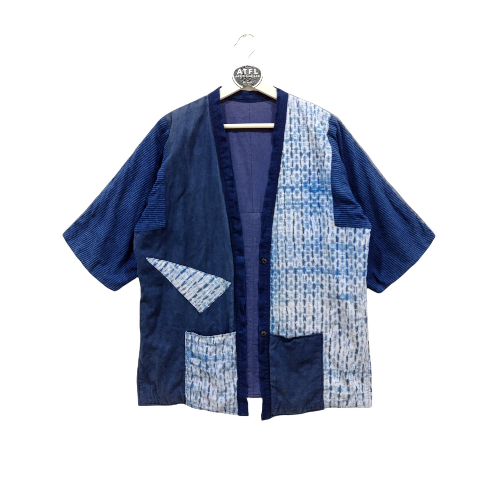 Vintage Padded Hanten Stripes - Vintage Japanese Kimono - Quilted ...