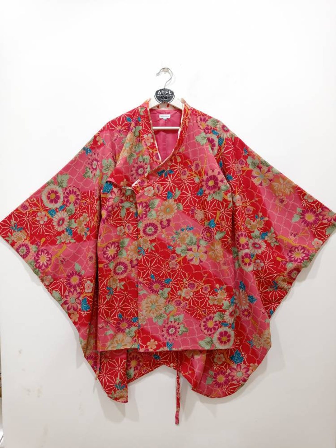 Vintage Flower Pattern Haori Floral Noragi Hanten Jinbei Embroidery ...