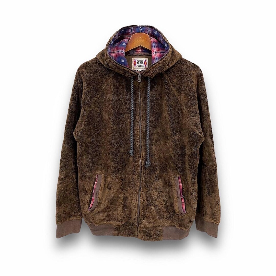 Vintage Y2K Power to the People Japan Fleece Jacket Streetwear Size M ...