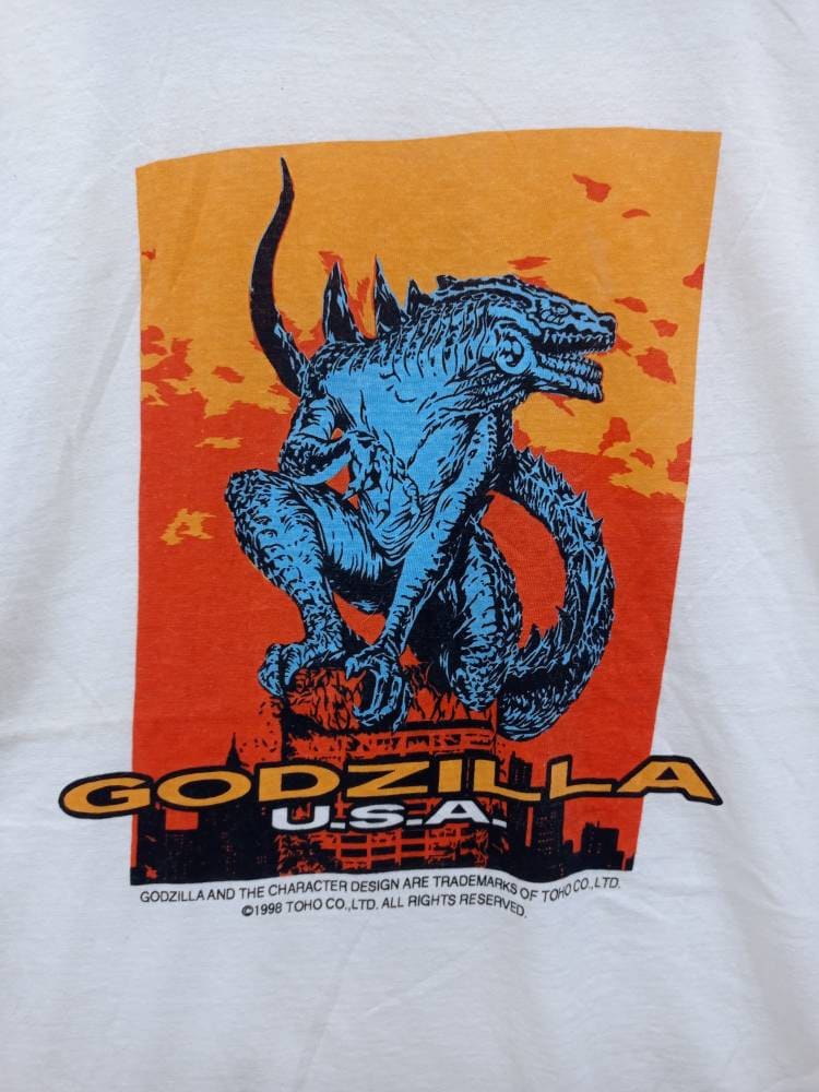 Vintage 90s Godzilla Aesthetic T Shirts Streetwear Size M-L - Etsy