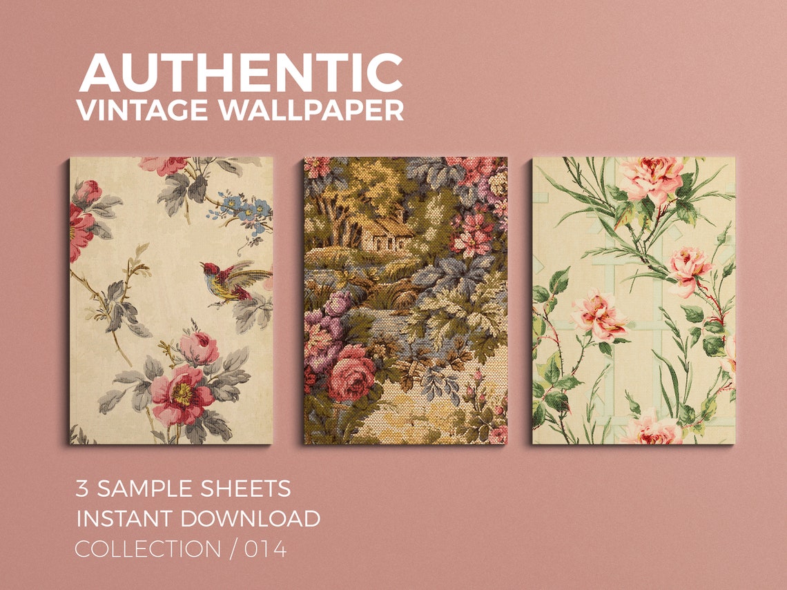 WALLPAPERPARADE COLLECTION 014 Digital Paper Set 3 A4 | Etsy