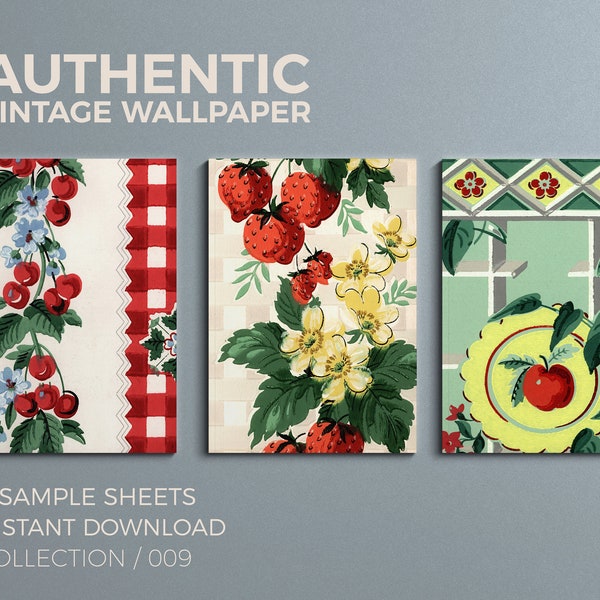 Vintage Sample Wallpaper - Etsy