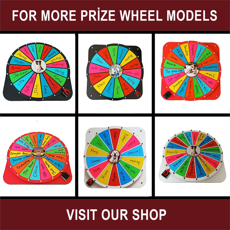 White 24 Prize Wheel Wooden Spin the Wheel Game Large Prize Wheel ...