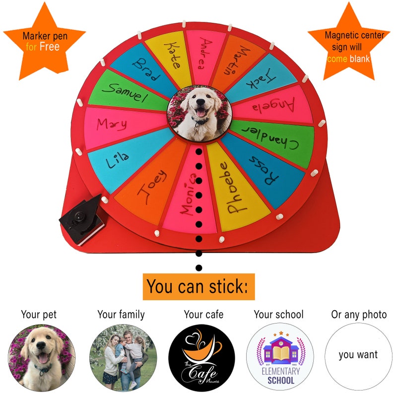 Red 20 Prize Wheel Wooden Spin the Wheel Game Large Prize Wheel ...