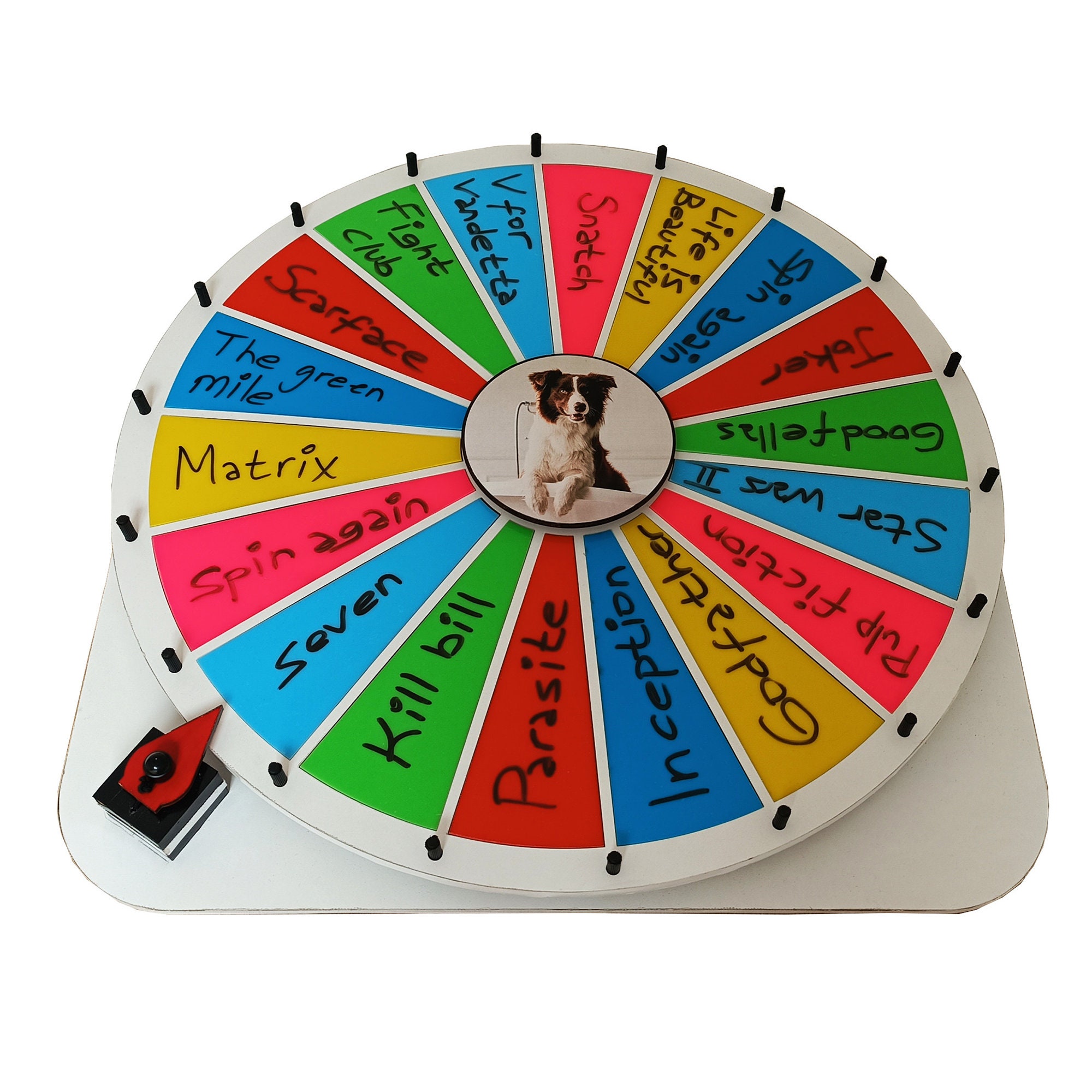 White 24 Prize Wheel Wooden Spin the Wheel Game Large Prize Wheel ...