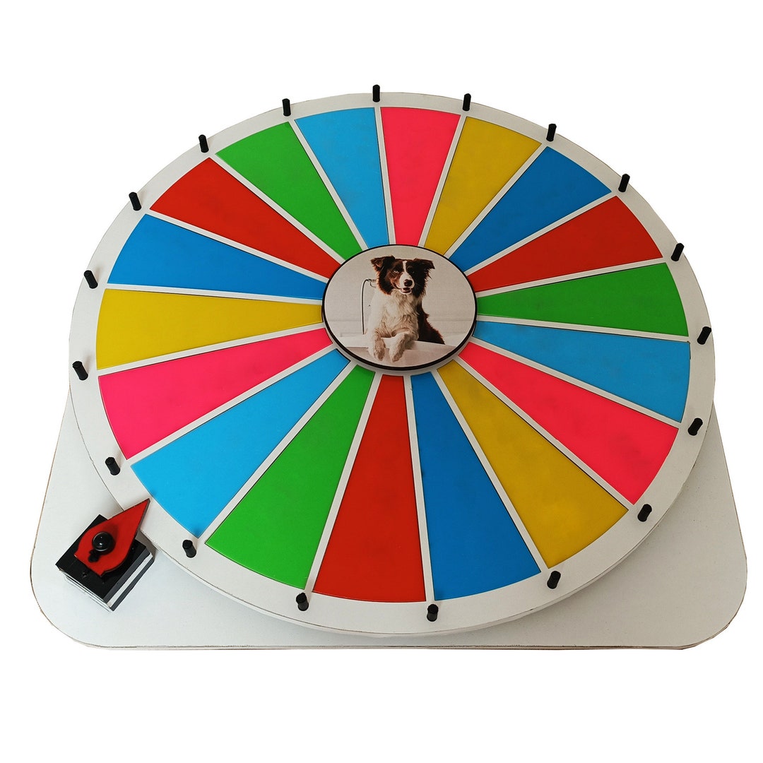 White 24 Prize Wheel Wooden Spin the Wheel Game Large Prize Wheel ...
