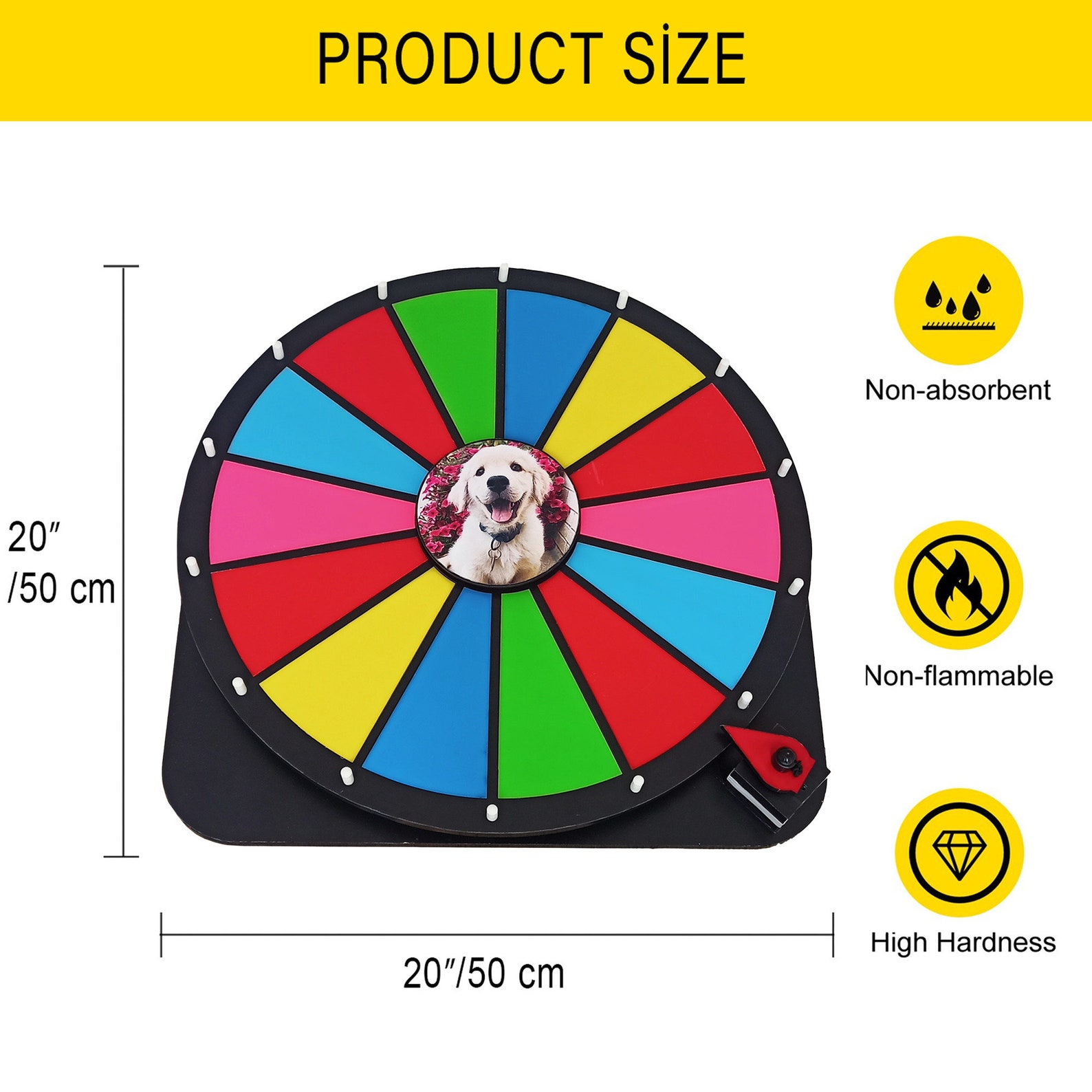 Black 20 Prize Wheel Wooden Spin the Wheel Game Large Prize Wheel ...