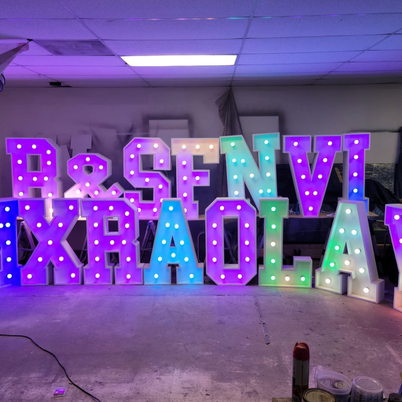 4 Foot Marquee Light up Letters - Etsy