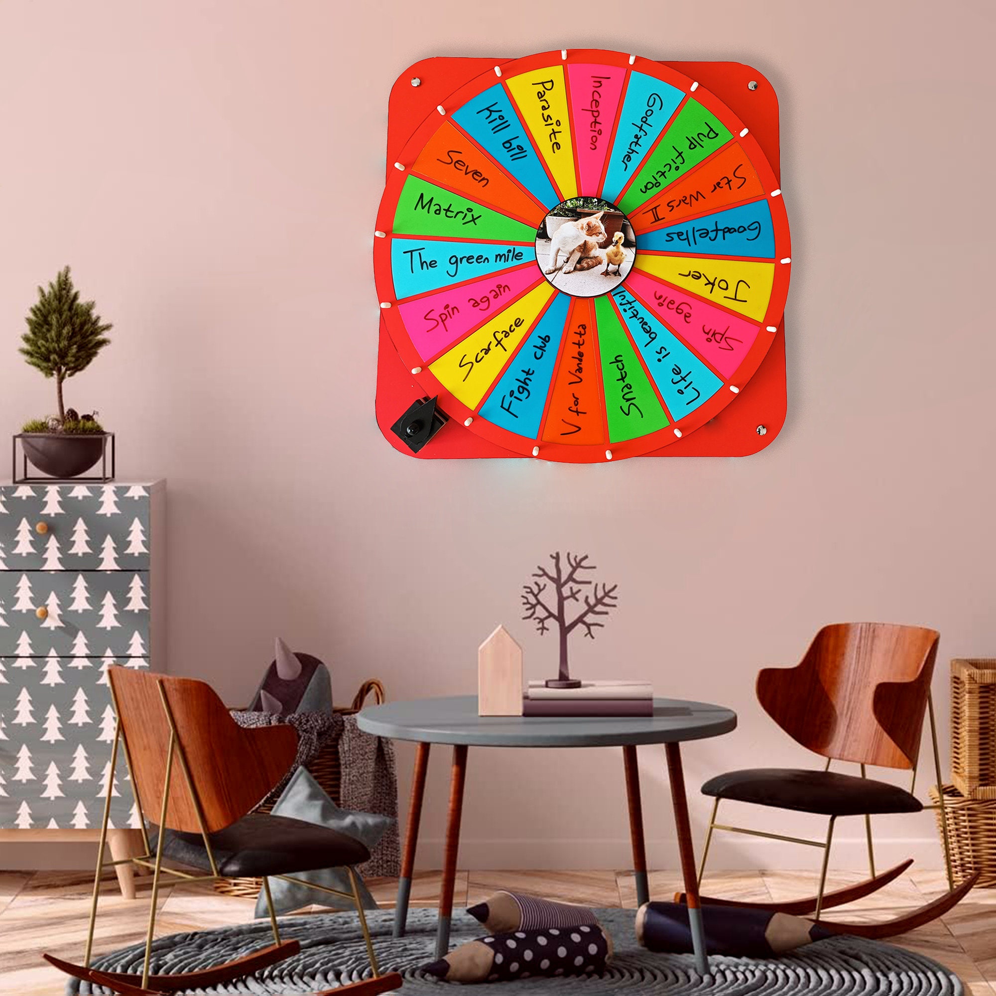 Red 24 Wall Mount Prize Wheel Wall Mount Large Prize Wheel Spin the ...