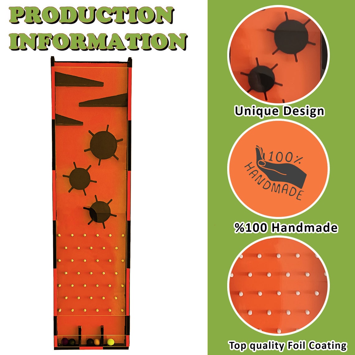 Wall Mounted Plinko Game Plinko Board Game Lighted Plinko Wall Games ...