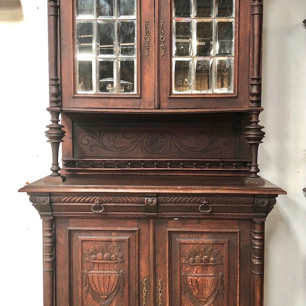 Antique China Hutch Cabinet - Etsy