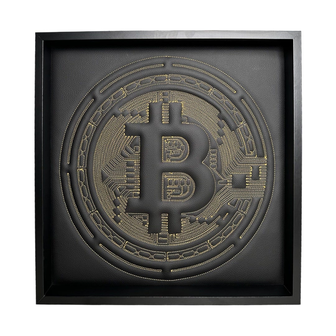Yellow Sewn Bitcoin (BTC) Brilliance: Masterpiece Leather Art ...